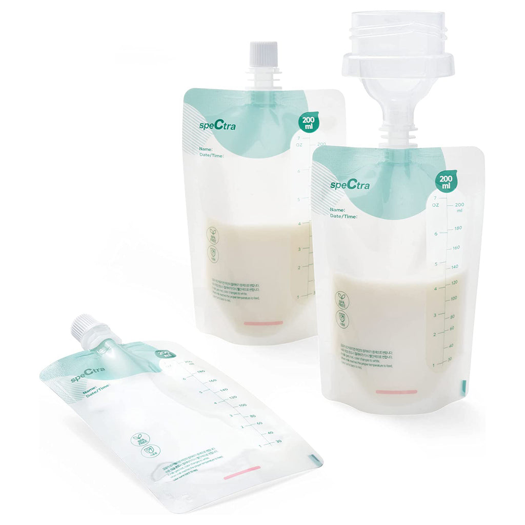 Milk Storage Bags 200 ml - 10 Count - Connector Included – Spectra Baby UK